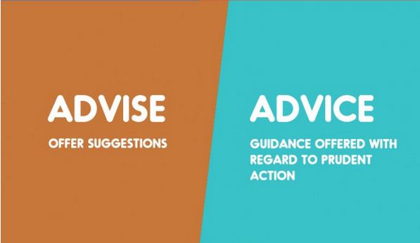 Advice vs. Advise Advice vs. Advise