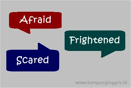 Penggunaan Kata Afraid, Frightened, atau Scared dalam Bahasa Inggris
